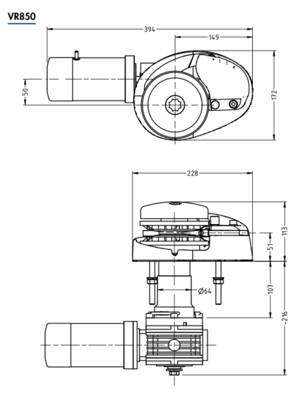 Muir Storm VR/VRC850 600W Rope Chain Anchor Winch - BME - Barrenjoey Marine Electrics