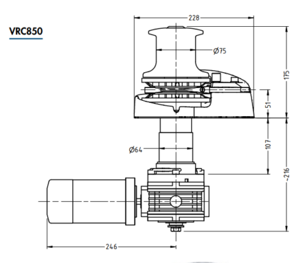 Muir Storm VR/VRC850 600W Rope Chain Anchor Winch - BME - Barrenjoey ...