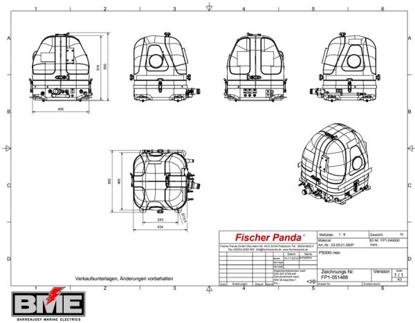 Fischer Panda 5000I NEO PMS 230V Marine Generator - BME - Barrenjoey ...