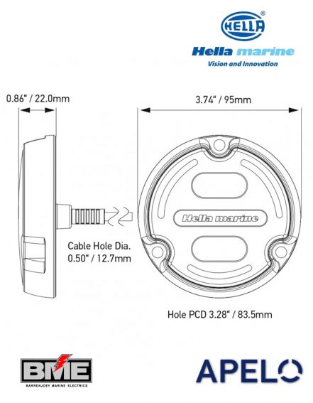 Hella Marine Apelo A2 RGB Underwater LED Light - BME - Barrenjoey ...